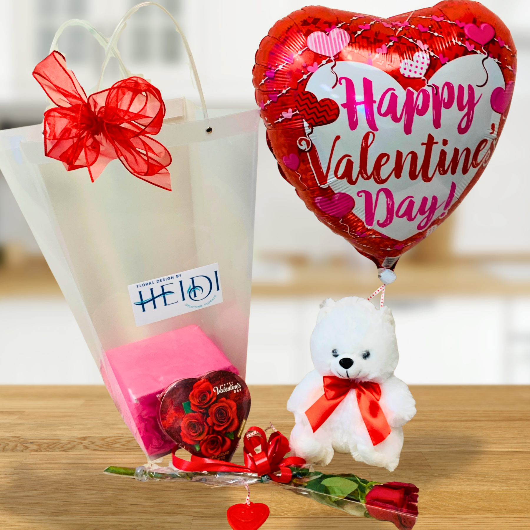 My Valentine Bear Combo – Floral Design By Heidi