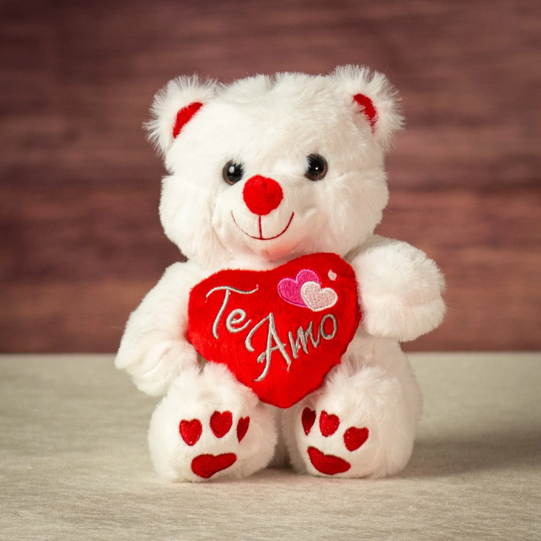 7" Sitting Te Amo Heart Bear – Floral Design By Heidi