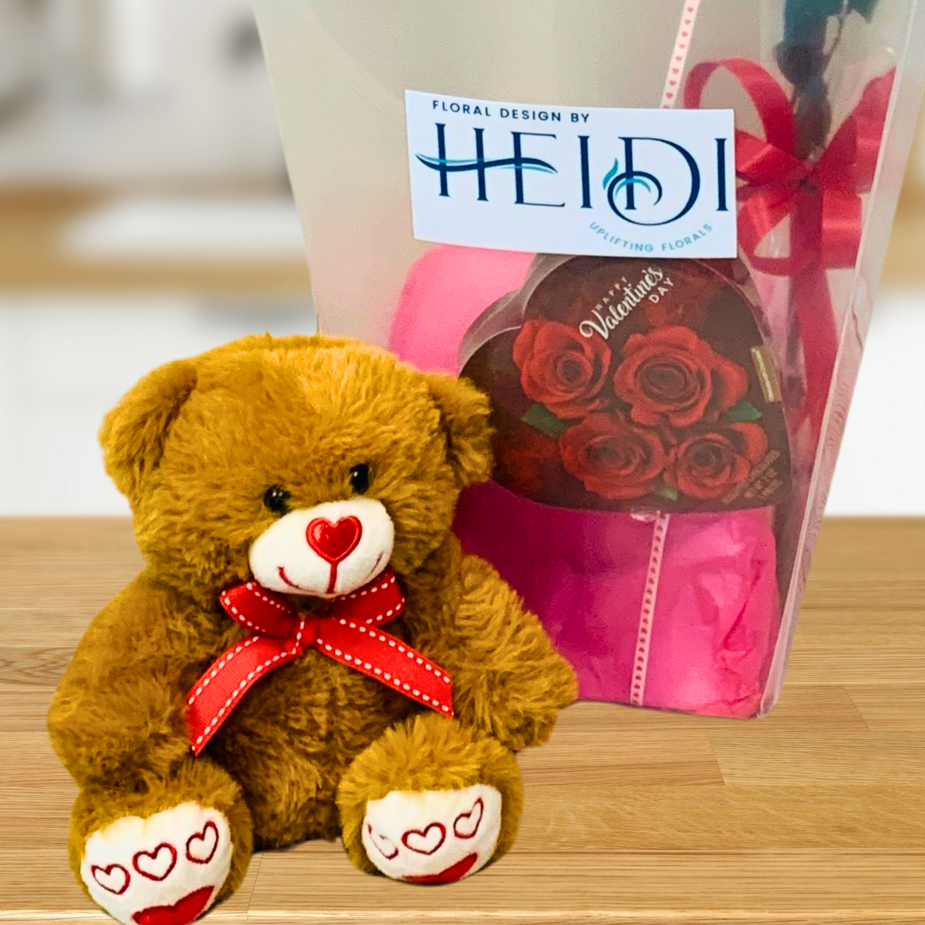 My Valentine Bear Combo – Floral Design By Heidi