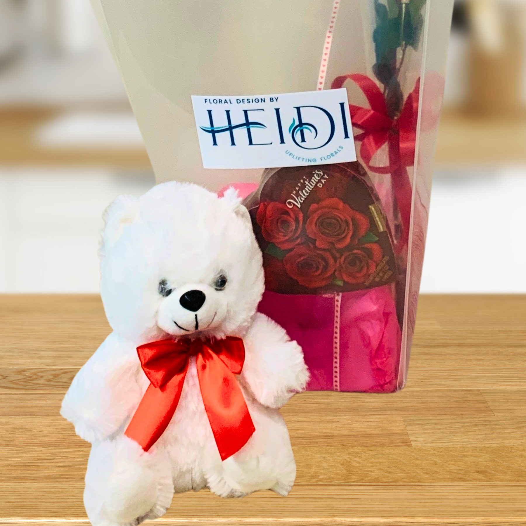 My Valentine Bear Combo – Floral Design By Heidi